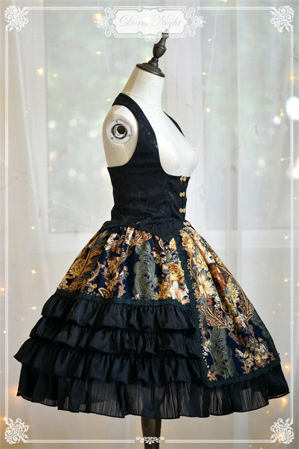 US$ 52.99 - Doris Night -The Night Rose- Gothic Lolita Skirt and Vest ...