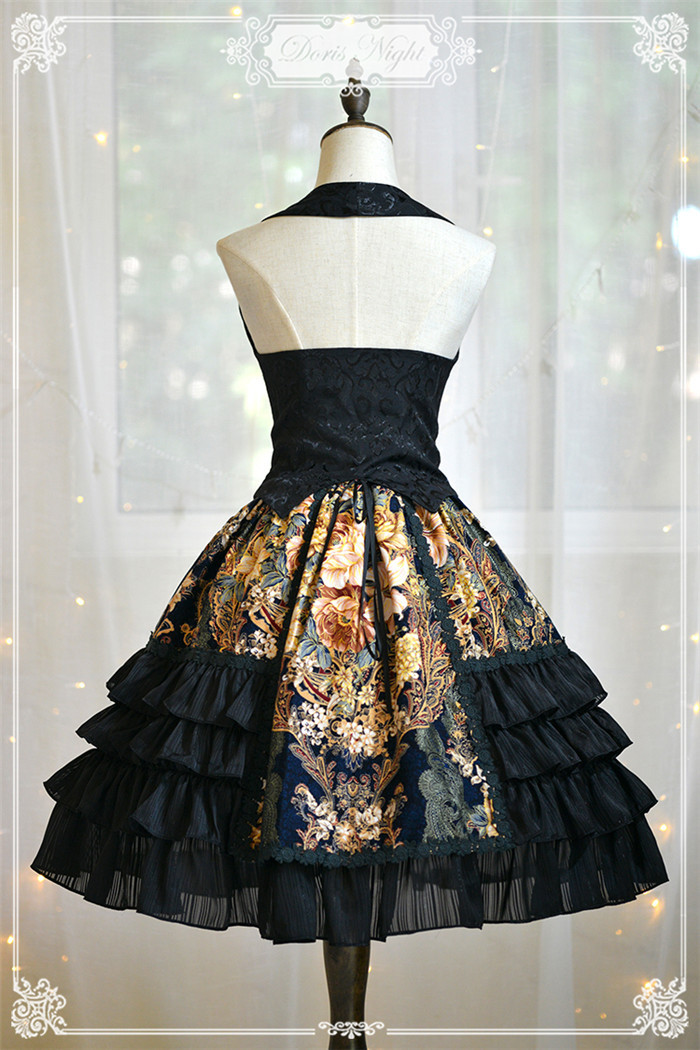 US$ 52.99 - Doris Night -The Night Rose- Gothic Lolita Skirt and Vest ...