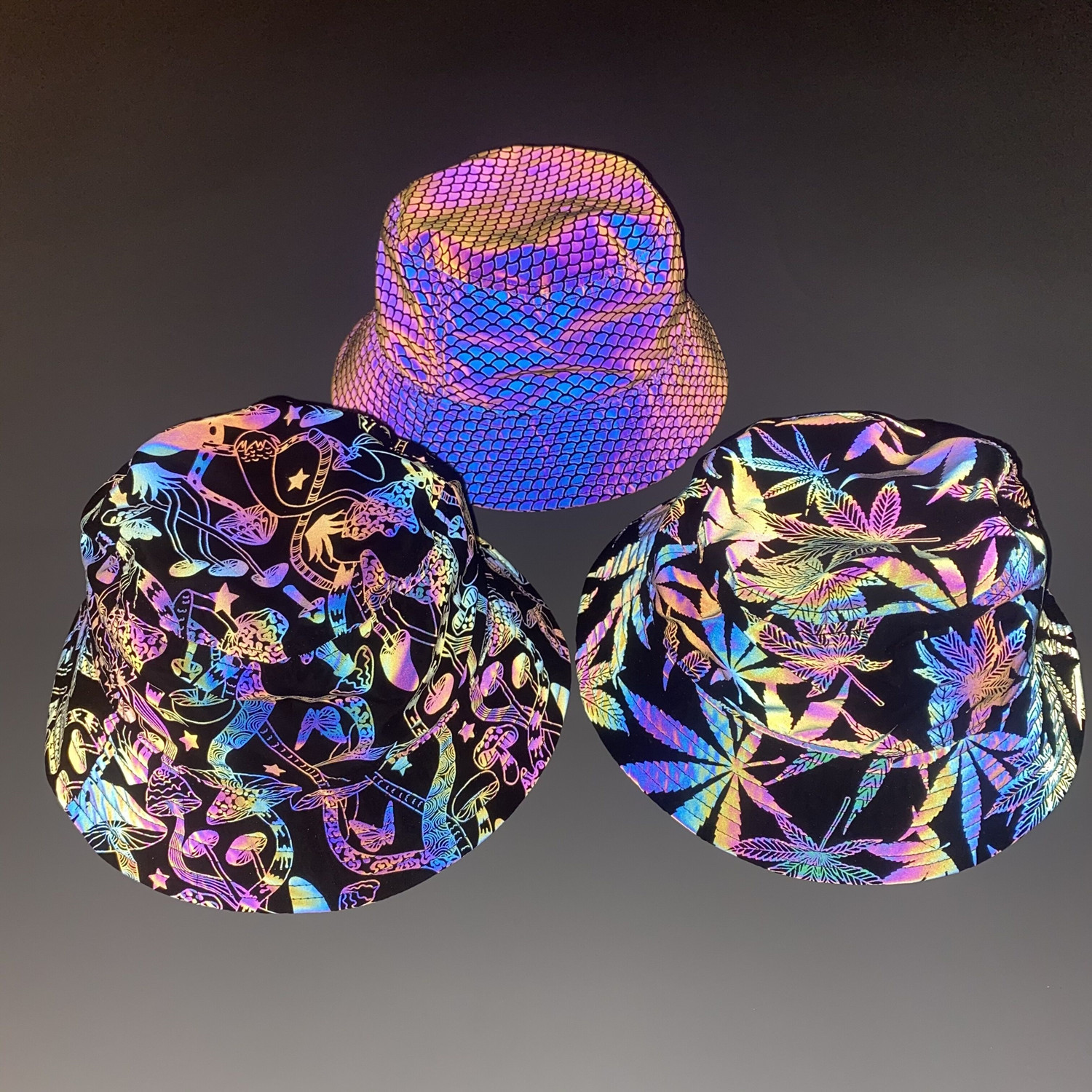 Color Pattern Reflective Bright Luminous Sun Hat