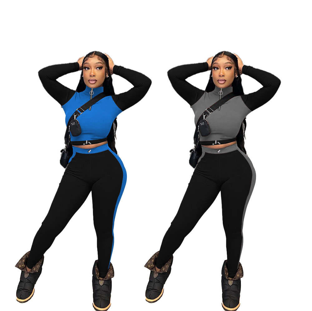 Fashion Patchwork Two-piece Set