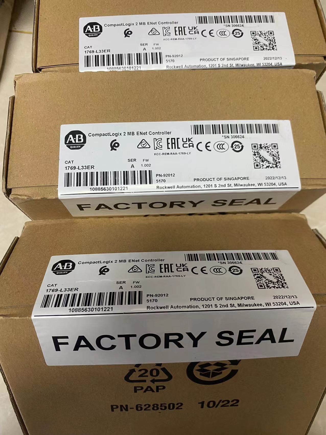 US$ 1349.19 - New sealed Allen Bradley 1769-L33ER CompactLogix 5370 ...