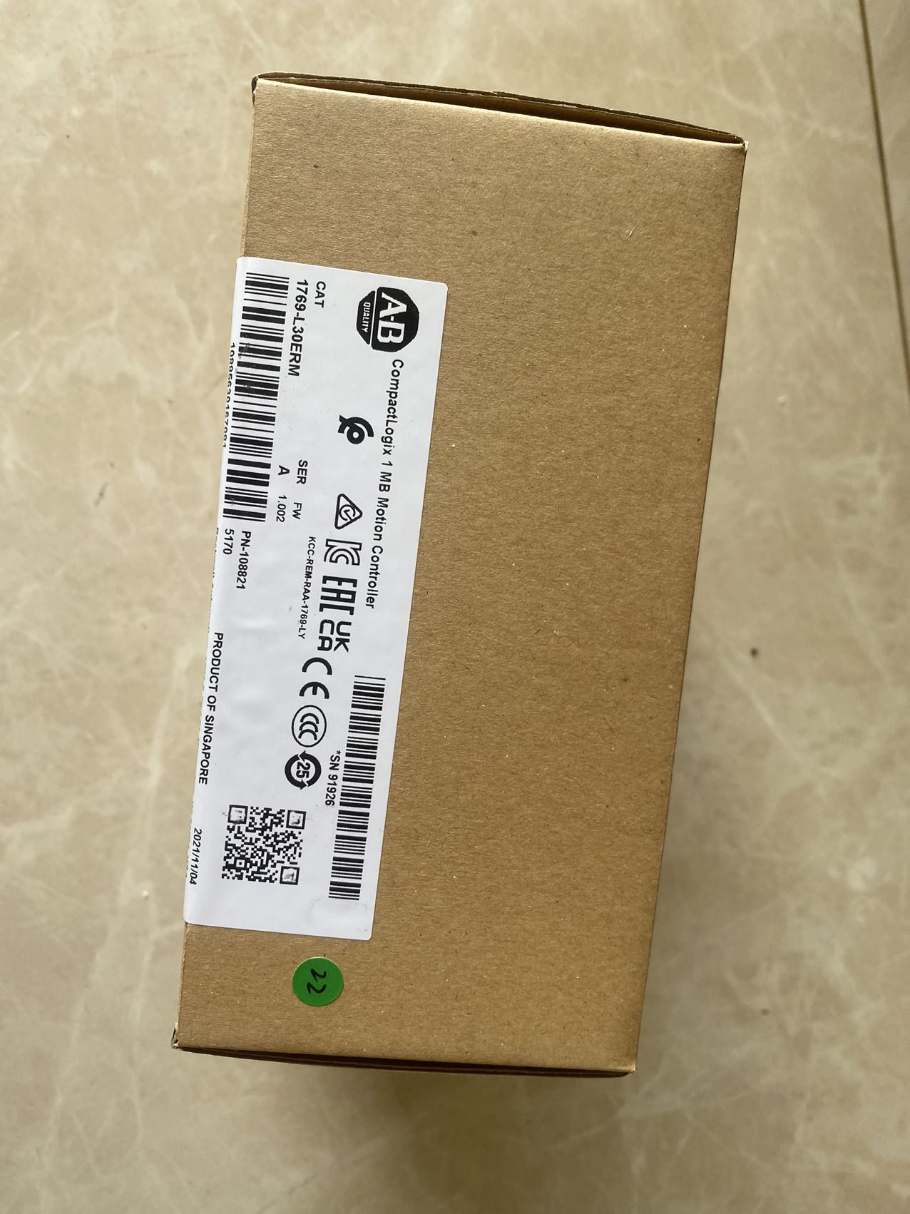 US$ 1,319.20 - New sealed Allen Bradley 1769-L30ERM CompactLogix 5370 ...