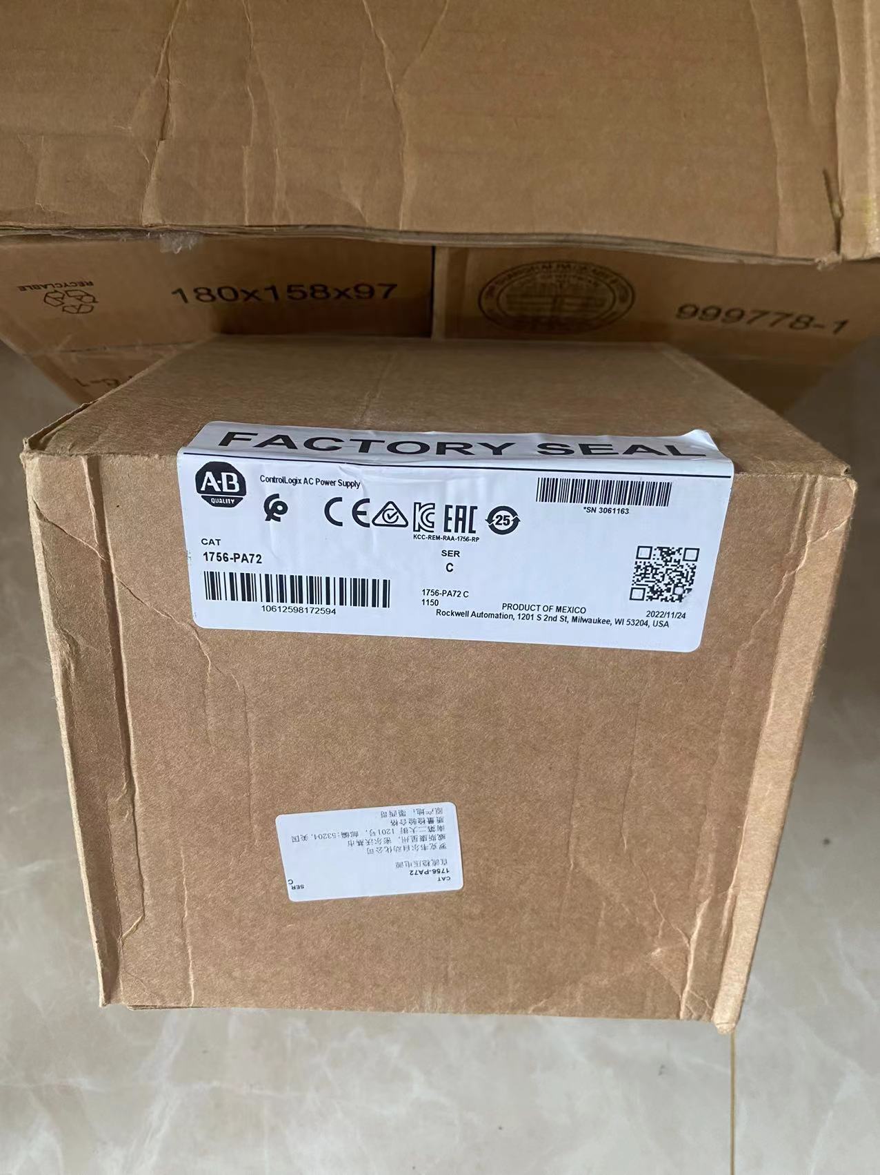 US$ 469.02 - New sealed Allen Bradley 1756-PA72 ControlLogix 85-265V AC ...