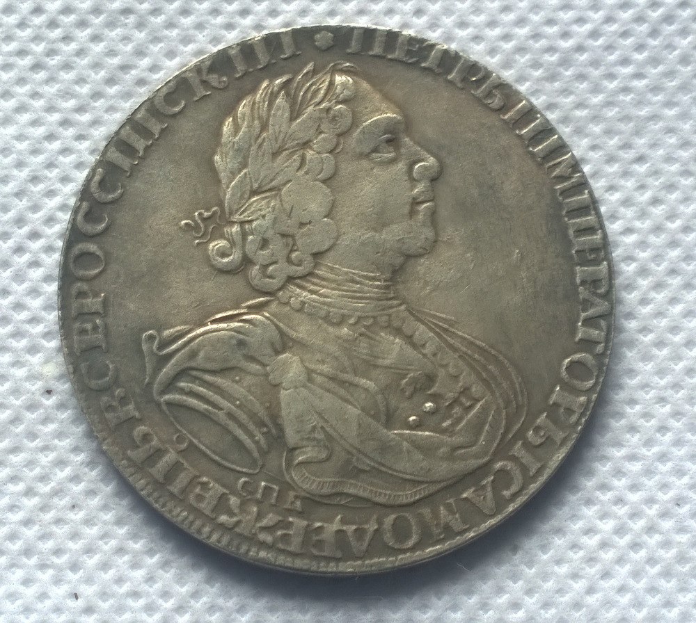US$ 2.40 - Tpye #3 (43MM) RUSSIA 1724 1 ROUBLE Copy Coin commemorative ...