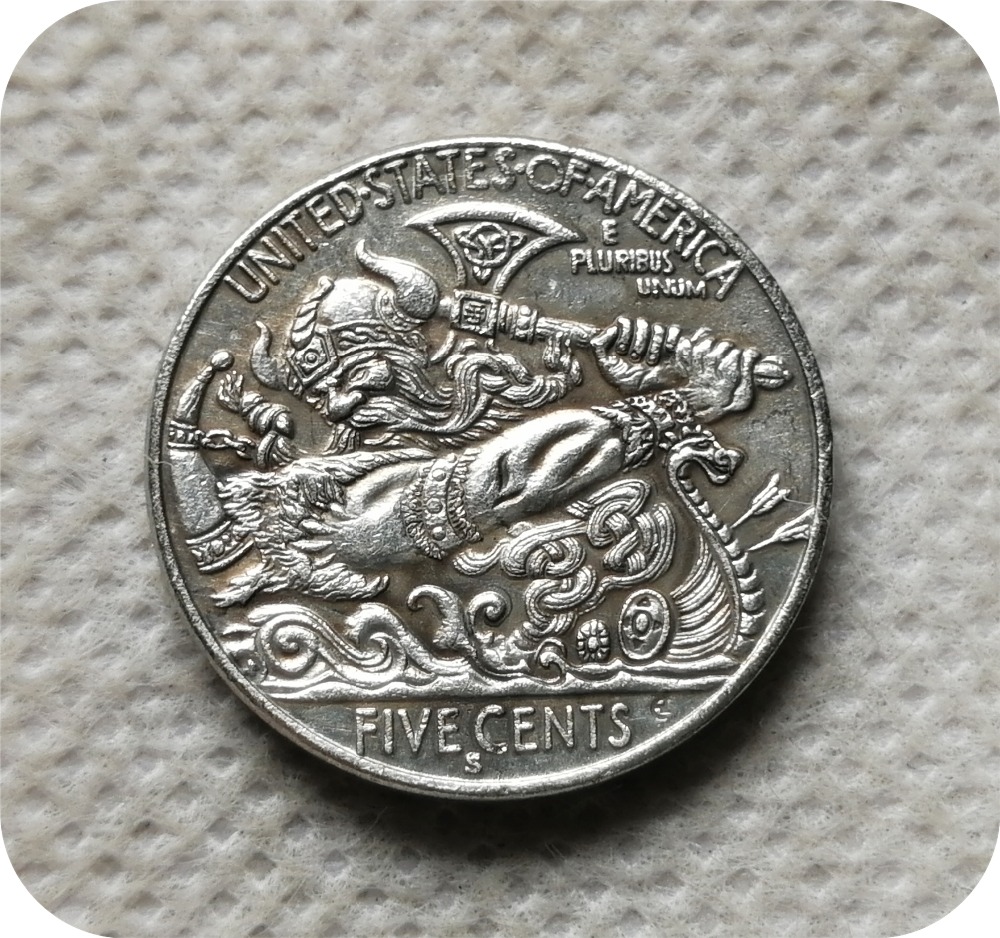 5 different BUFFALO NICKEL COIN -Hobo nickel copy coins commemorative ...