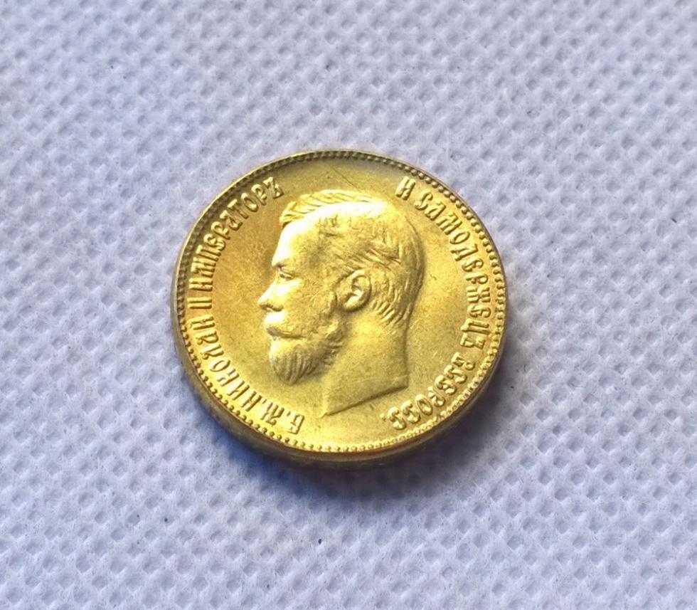 US$ 2.40 - 1903 RUSSIA 10 ROUBLE CZAR NICHOLAS II GOLD Copy Coin - www ...