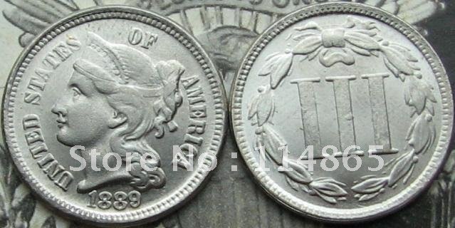 US$ 2.40 - 1889 THREE CENT NICKEL Copy Coin commemorative coins - www ...