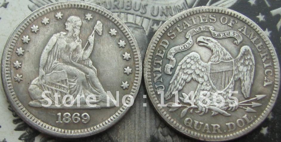 US$ 2.16 - 1869 Seated Quarter COIN COPY FREE SHIPPING - www ...