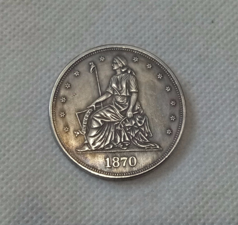 US$ 2.40 - 1870 $1 Standard Seated Dollar Patterns COPY commemorative ...