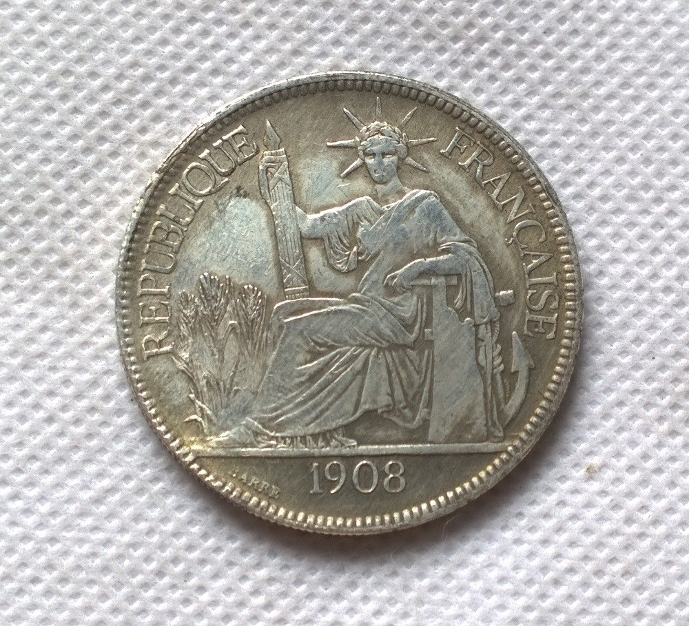 US$ 2.40 - 1908-A French Indo-China Silver Copy Coin commemorative ...