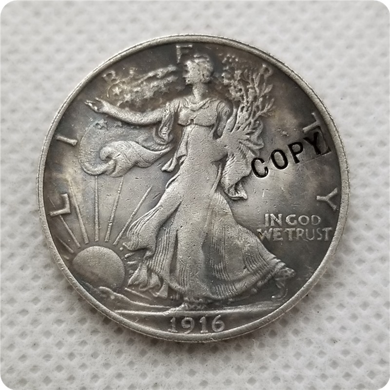 US$ 2.40 - 1916-P,S Walking Liberty Half Dollar COIN COPY commemorative ...