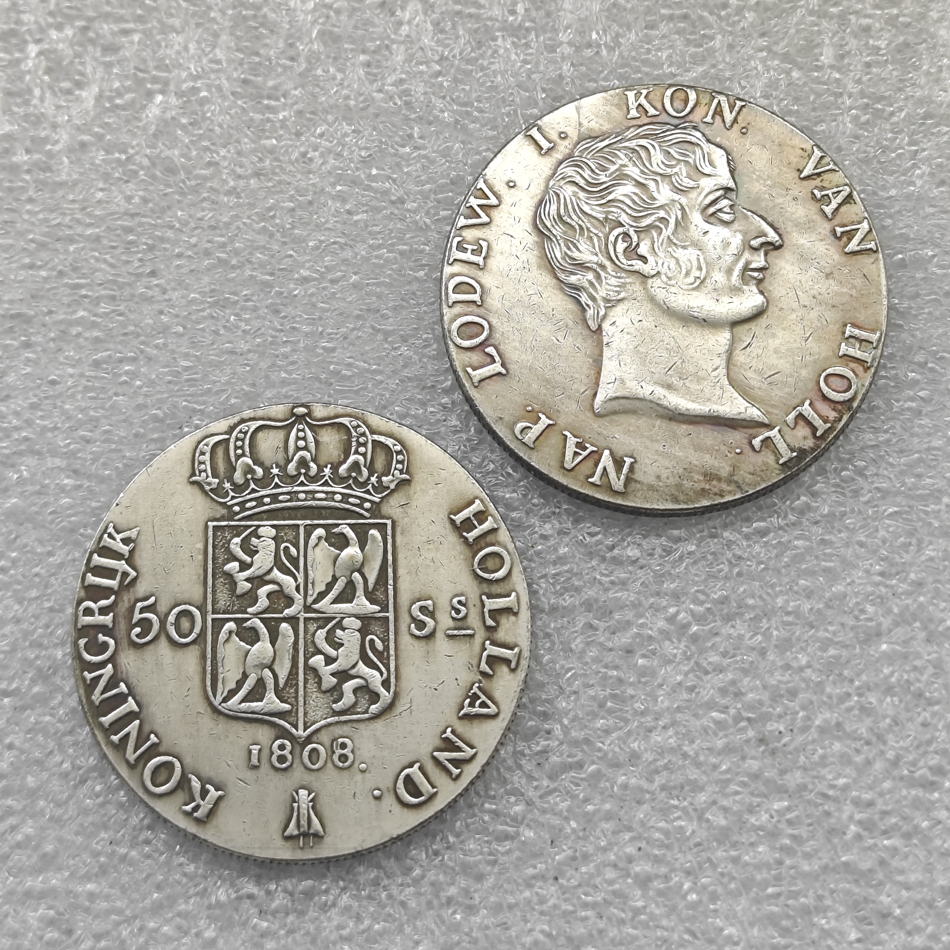 US$ 2.80 - 1808 Netherlands 50 stuivers Kingdom of Holland Silver Copy ...