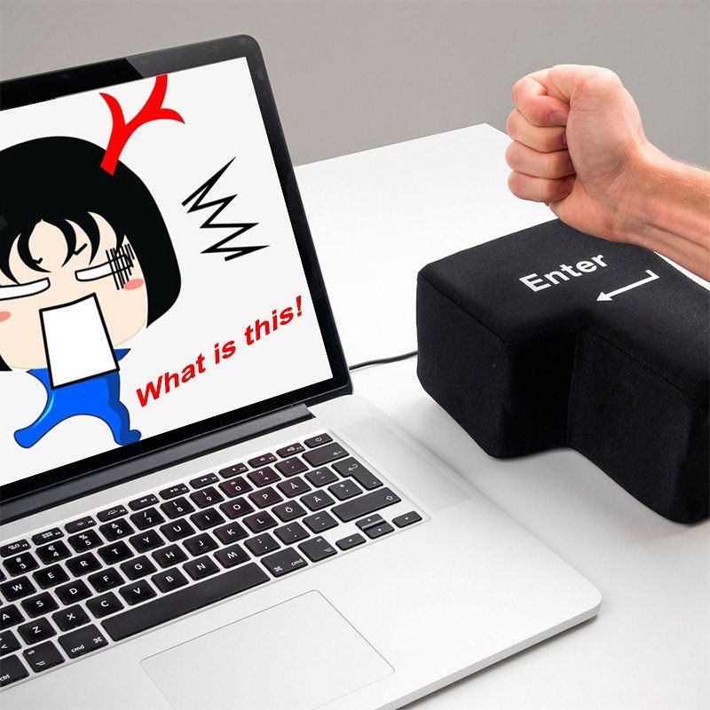 Large Enter Key Pillow