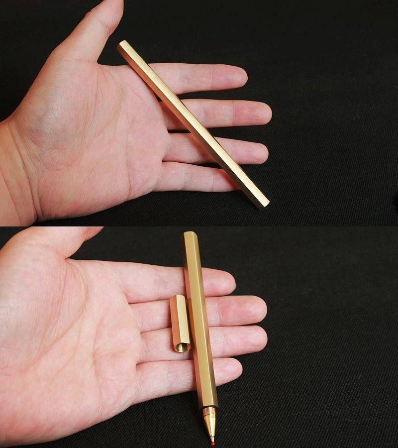 Personalized Hexagon Brass Pen