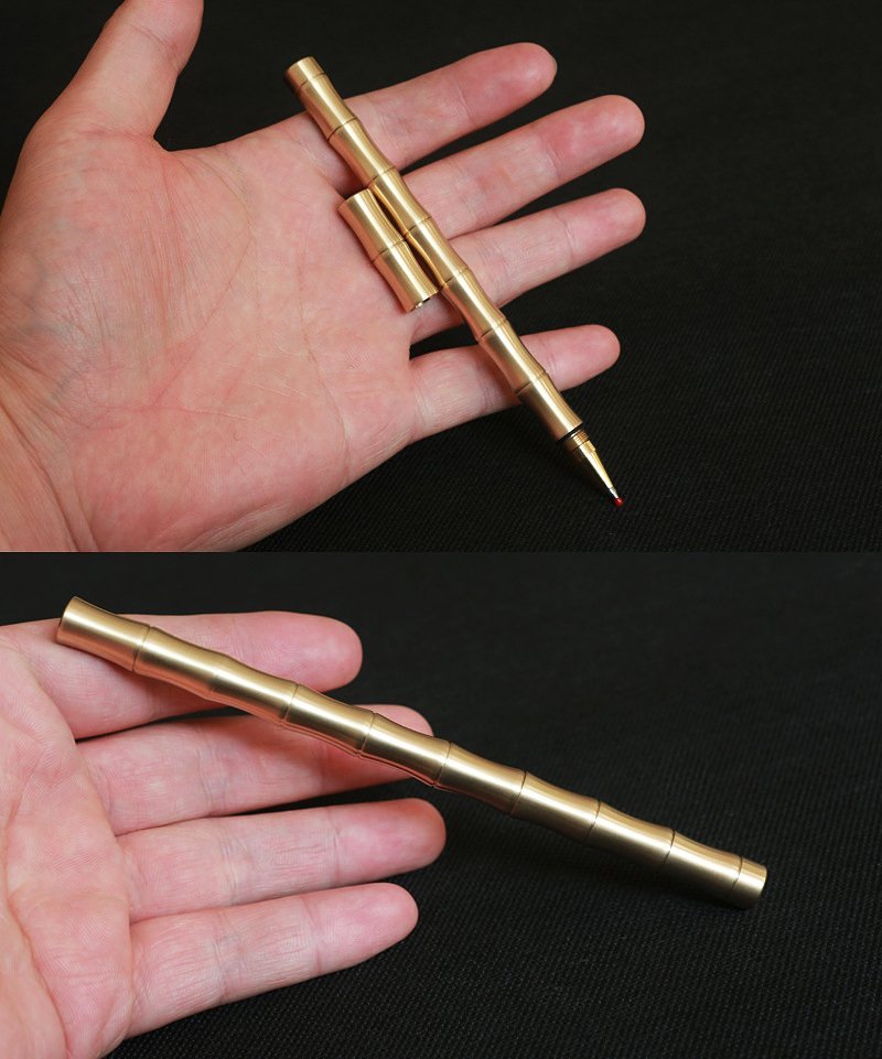 Personalized Brass Bamboo Joint Pen