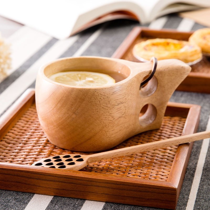 Ergonomic Wooden Coffee Mug