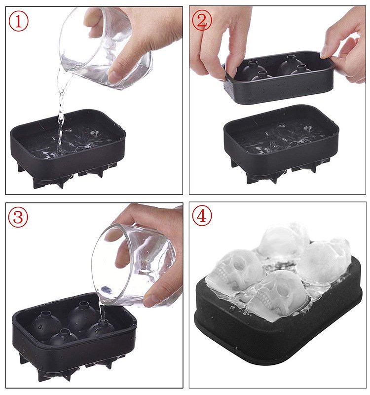 3D Skull Ice Mold