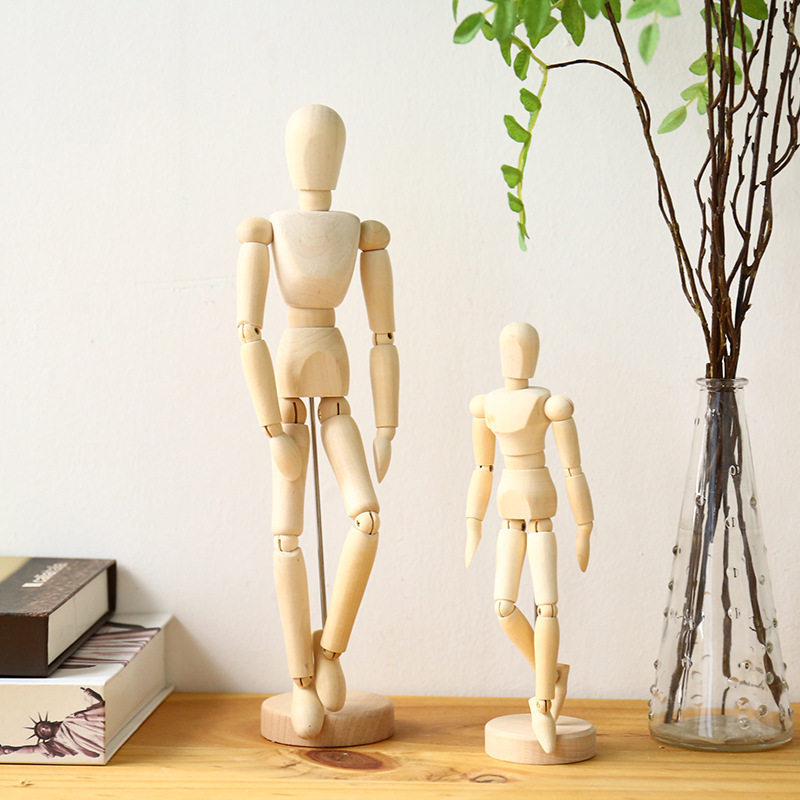 Wooden Human Mannequin Artist Human Figure Wooden Model Poseable Life Size
