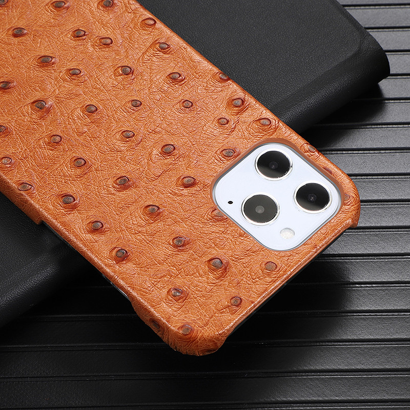 Ostrich Skin Apple iPhone 12 Case for iPhone 11 HUAWEI P40 Genuine ...