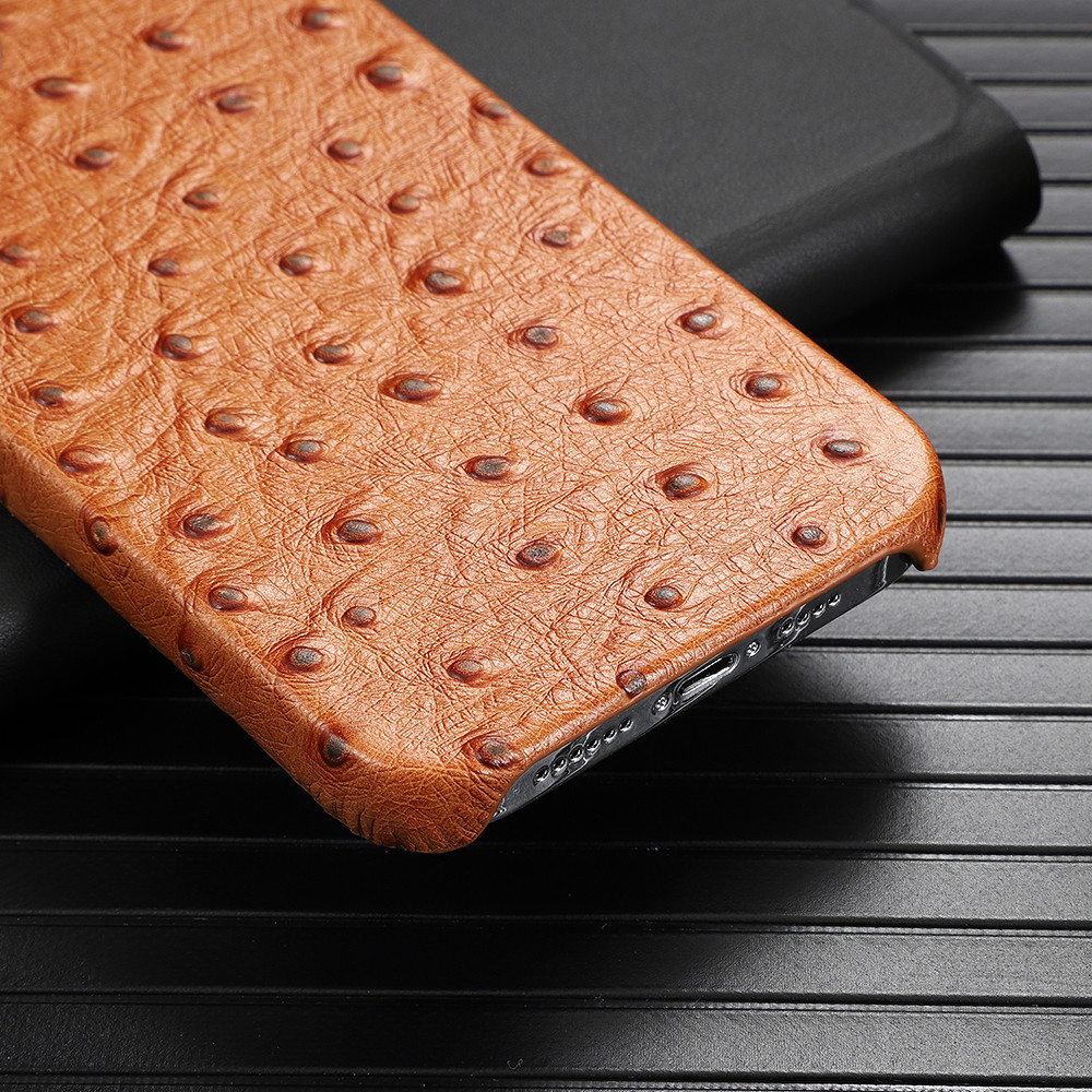 Ostrich Skin Apple iPhone 12 Case for iPhone 11 HUAWEI P40 Genuine ...