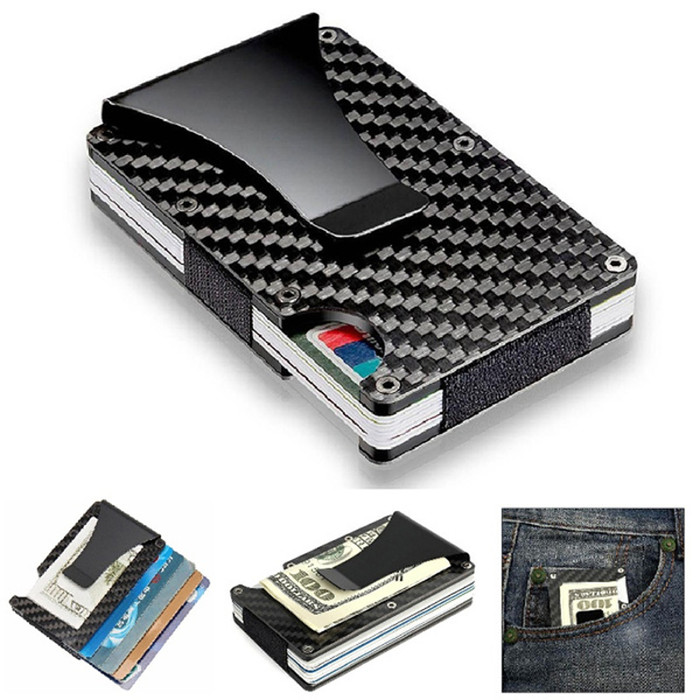 Personalized Carbon Fiber RFID Blocking Card Wallet Custom Gifts ...