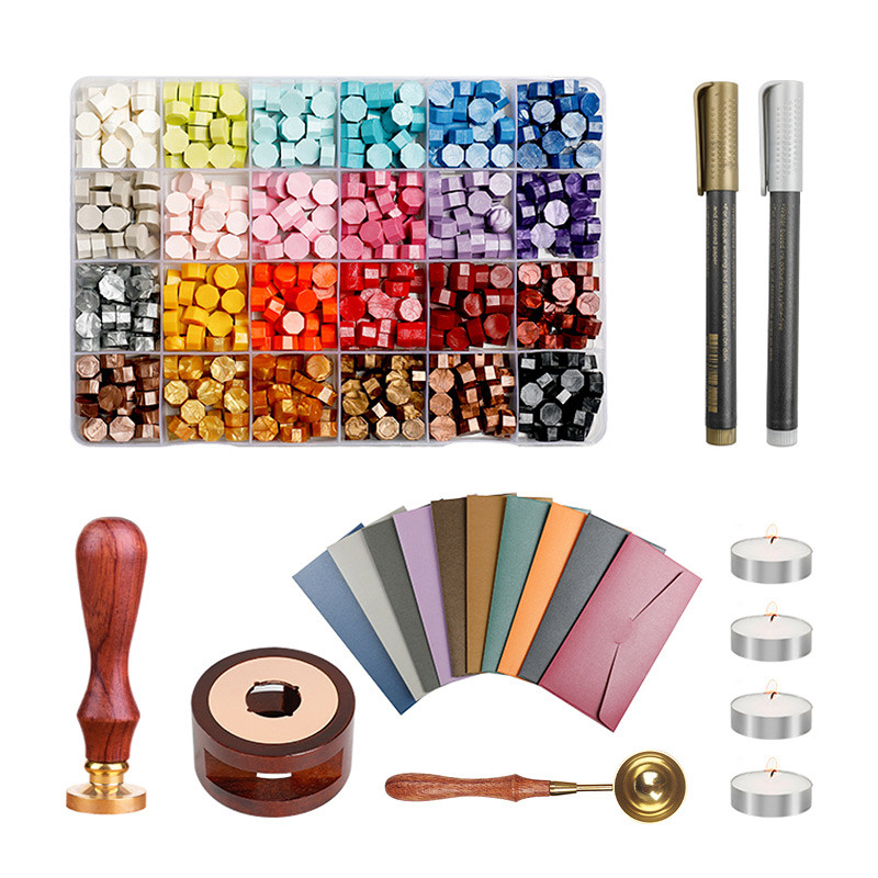 Floral Love Wax Seal Stamp Set Custom Wax Envelope Seal : VEASOON