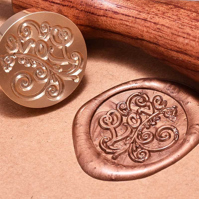 Floral Love Wax Seal Stamp Set Custom Wax Envelope Seal : VEASOON