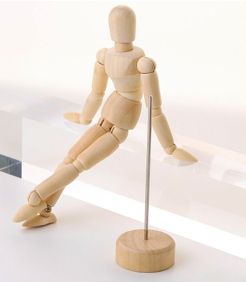 Wooden Human Mannequin Artist Human Figure Wooden Model Poseable Life Size