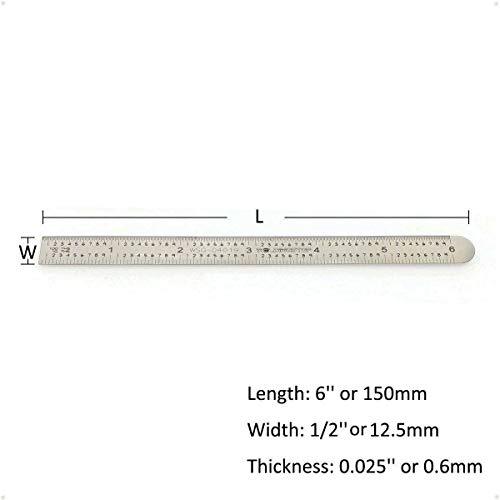 WeldingStop 6 in Machinist Ruler Scale 5R 10ths 1/100 1/32 1/64 ...