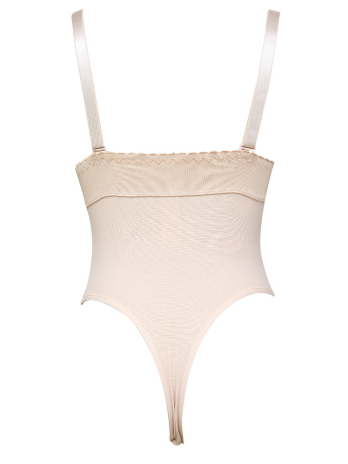 Beige Under Bust One Piece Bodysuit Shaper US$ 8.79 - www.lover-pretty.com