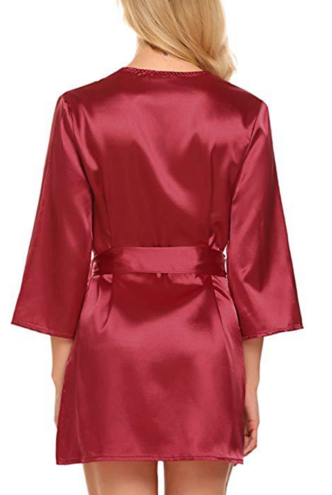 Red Sexy Robe and Pantie Lingerie Set US$ 3.84 - www.lover-pretty.com