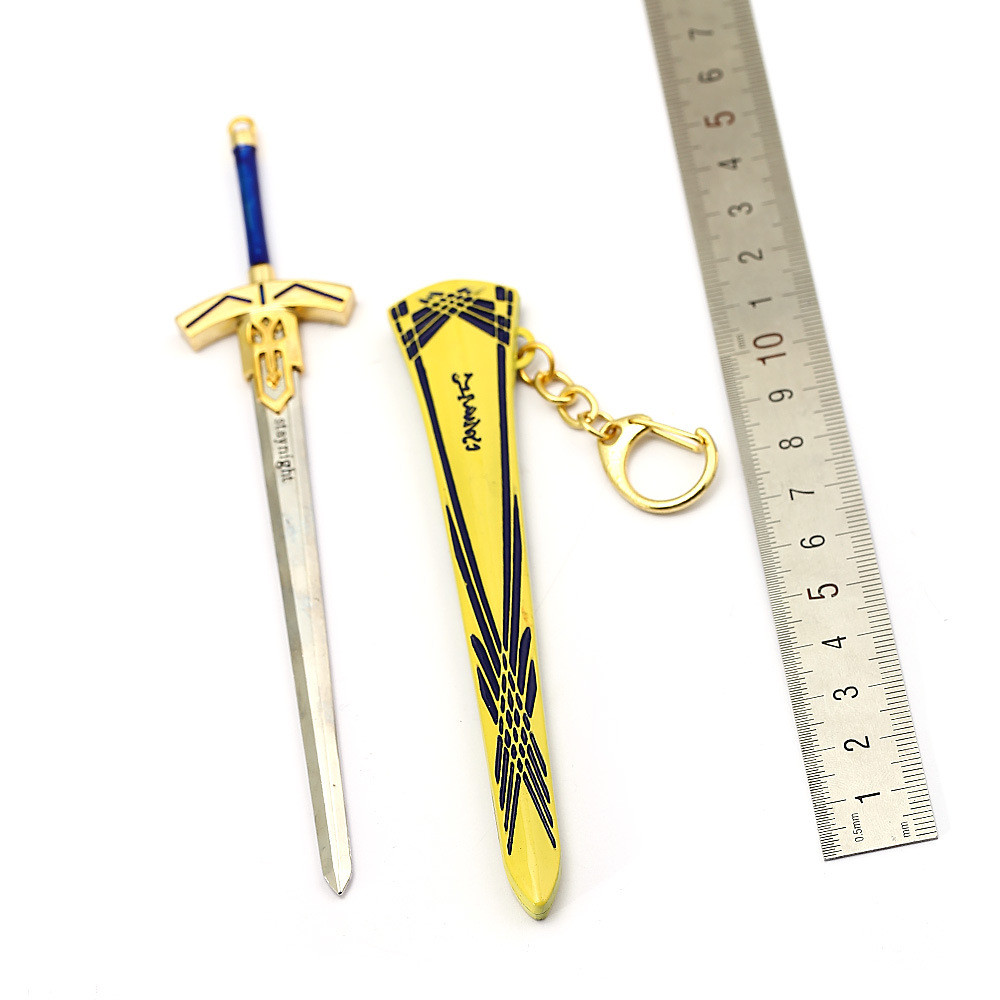 Anime Fate Grand Order Saber Weapon Keychain Arthur Pendragon Excalibur ...