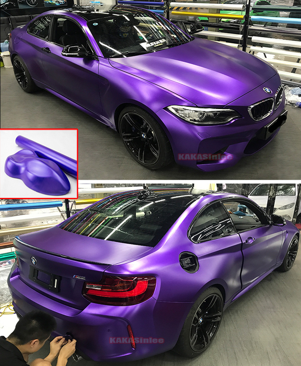 Car Stretch Pearl Metal Satin Matte Chrome Vinyl Wrap Sticker Film ...