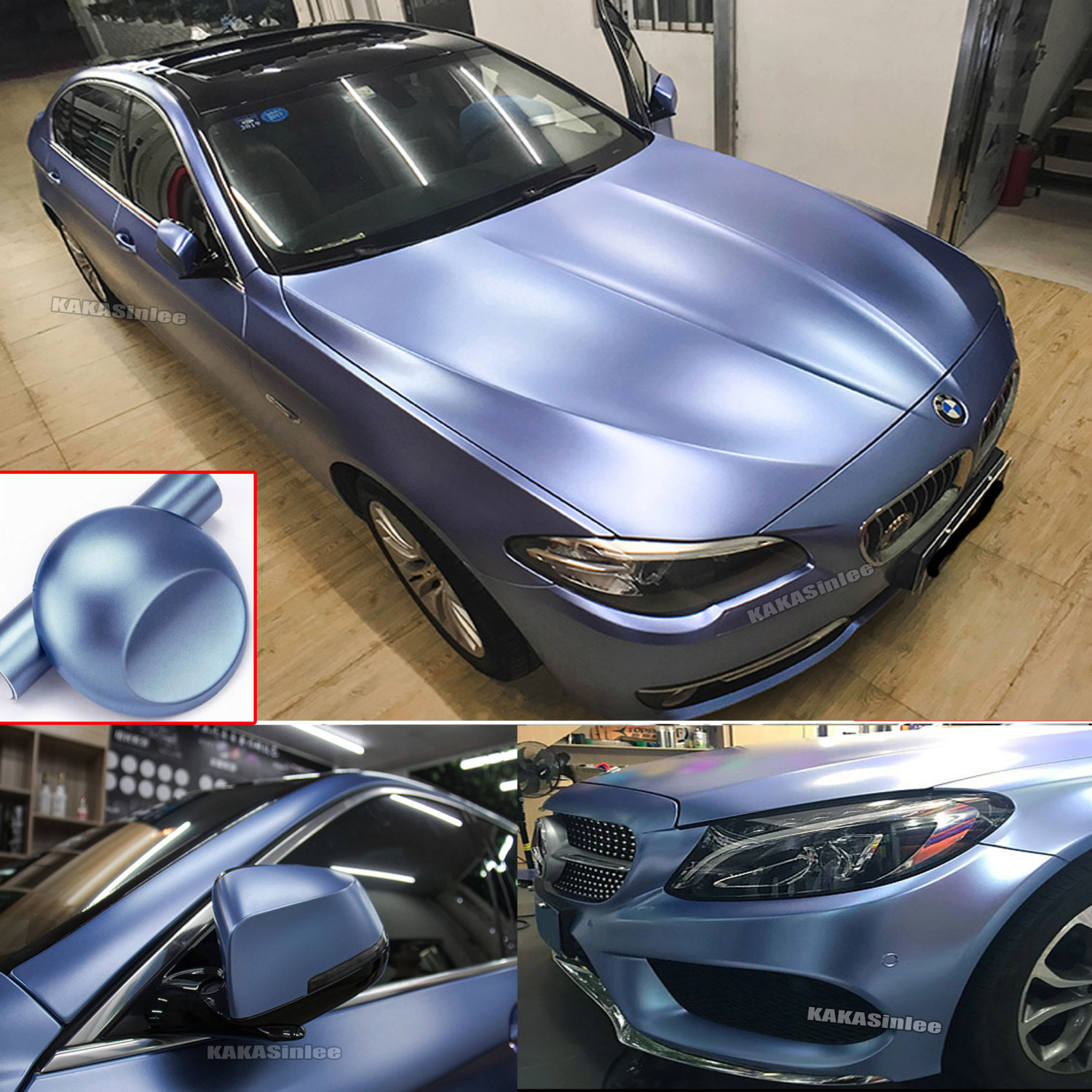 Car Stretch Pearl Metal Satin Matte Chrome Vinyl Wrap Sticker Film ...