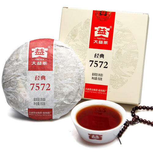 7572 Menghai Dayi Factory TAETEA Puerh 150g Pu Erh Puer Pu Er Ripe Shu Tea