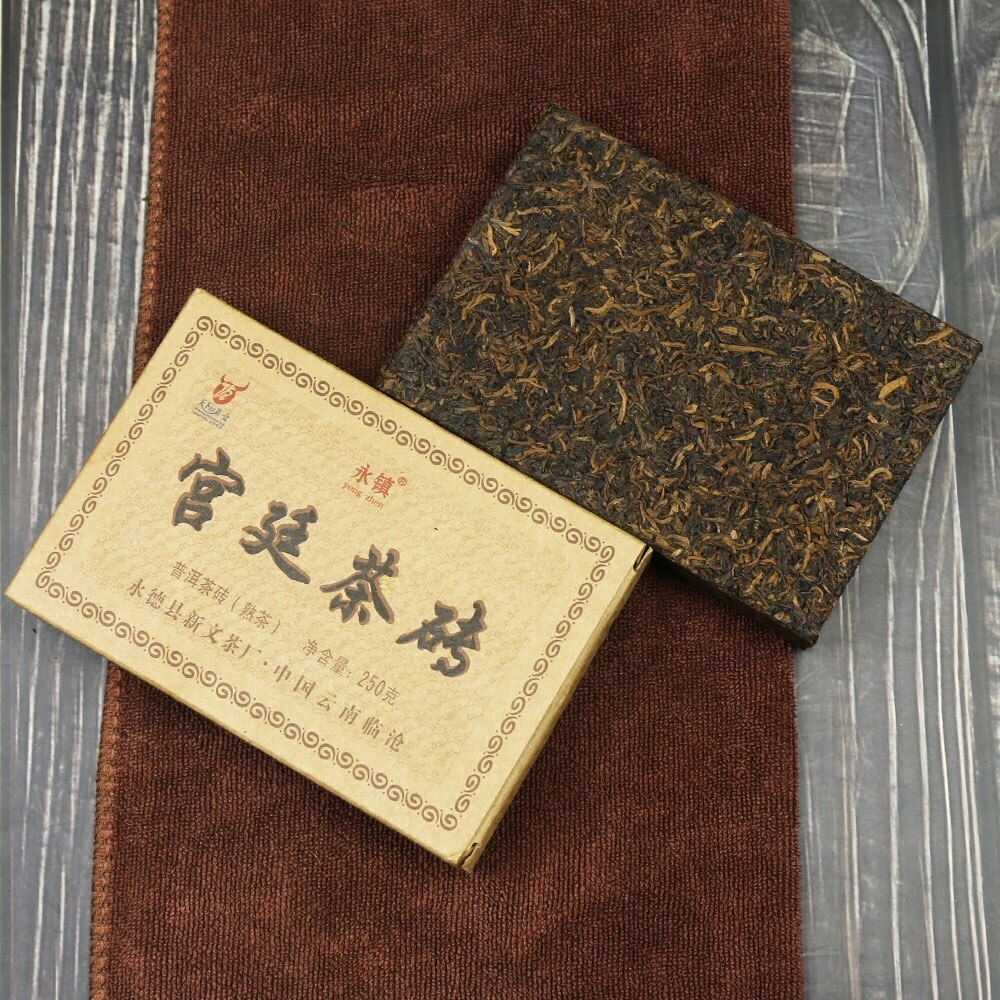 US$ 18.99 - 2024 Chinese Tea XIN WEN Ripe Puerh Palace Pu-Erh Tea Brick ...