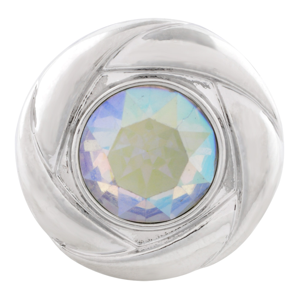20MM design snap Silver Plated with colorful Rhinestone KC5686 snaps ...