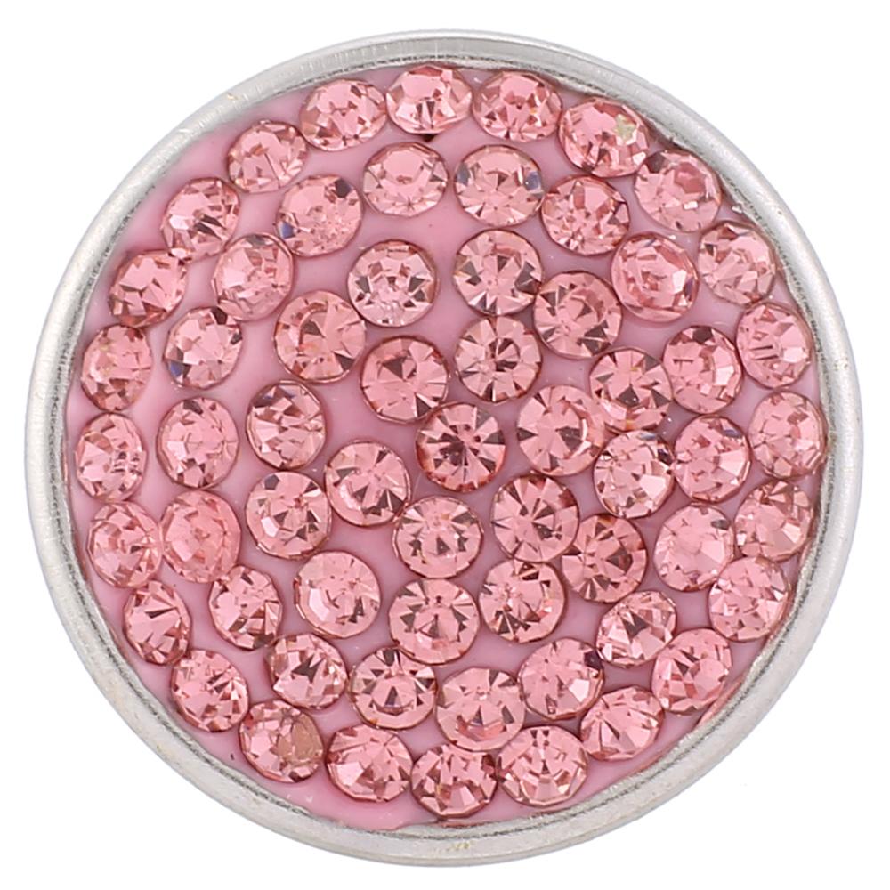 18mm Sugar snaps Alloy with pink rhinestones KB2311 snaps jewelry