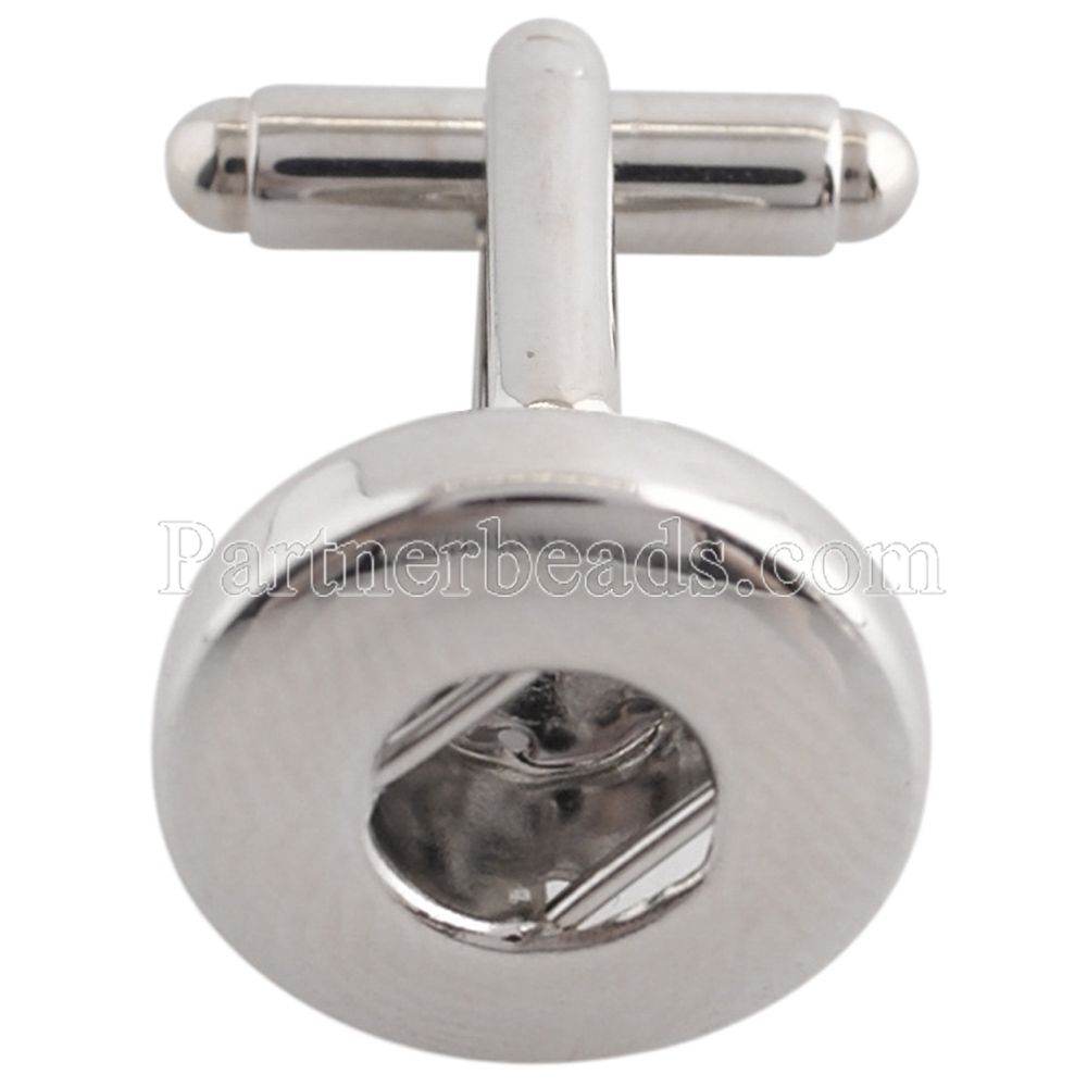 Stainless steel Snap Cufflinks could use for Clothing pendant fit 18MM ...