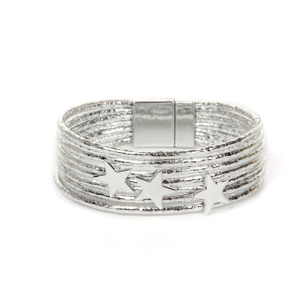 PU Leather Multilayer Bracelet Summer Beach Bracelet Gift