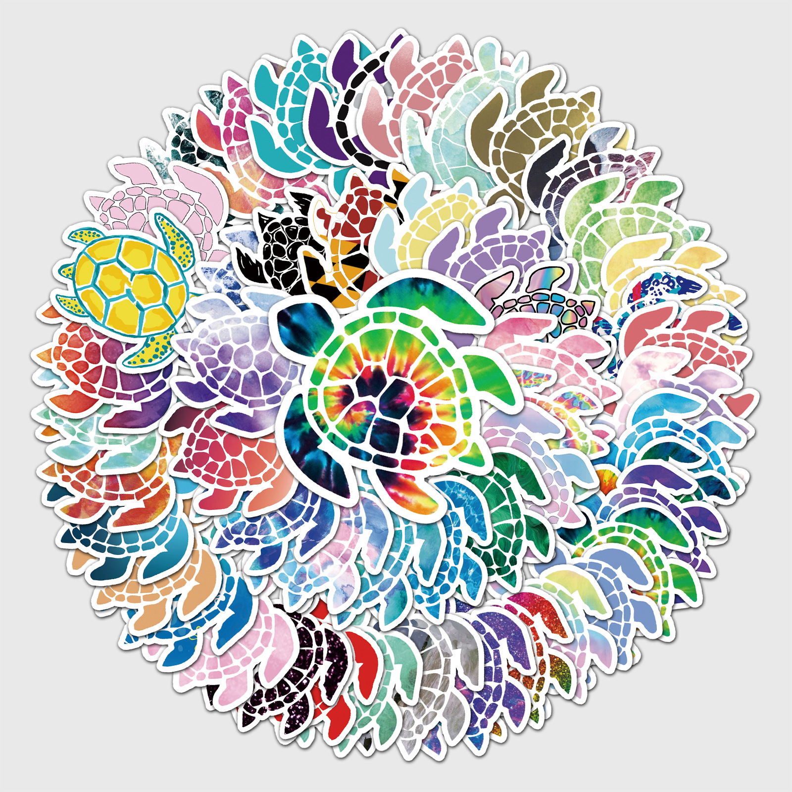 50pcs Cartoon sea turtle graffiti stickers decorative suitcase notebook ...