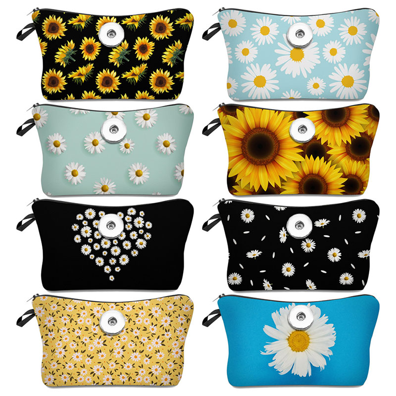 Sunflower Small Daisy Makeup Bag Multi-functional Dumpling Storage Wash ...