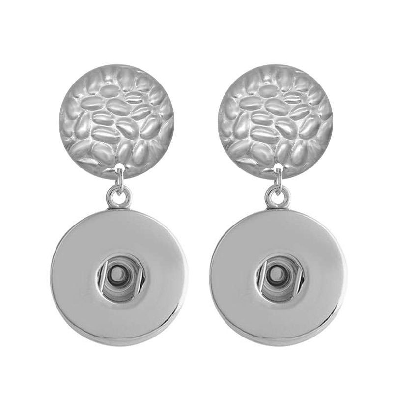 Stainless steel earrings 20MM Snaps button jewelry wholesale