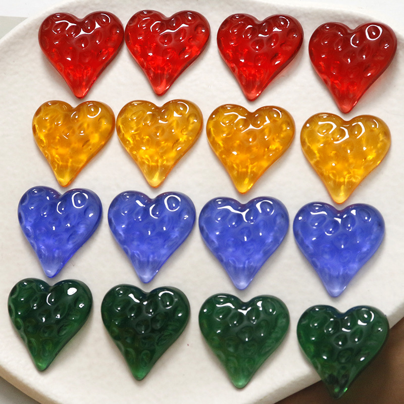 love Semi transparent concave convex texture DIY resin for 20MM snap ...
