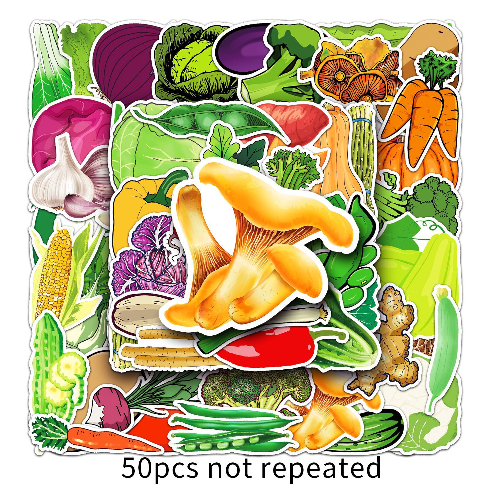 50 vegetable graffiti stickers cartoon children's stickers DIY phone ...