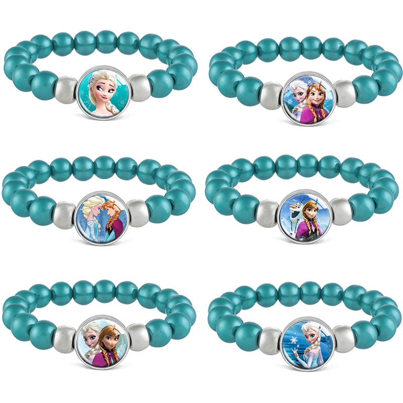 1 buttons With Frozen fairy tale princess glass buckle beads Elasticity ...