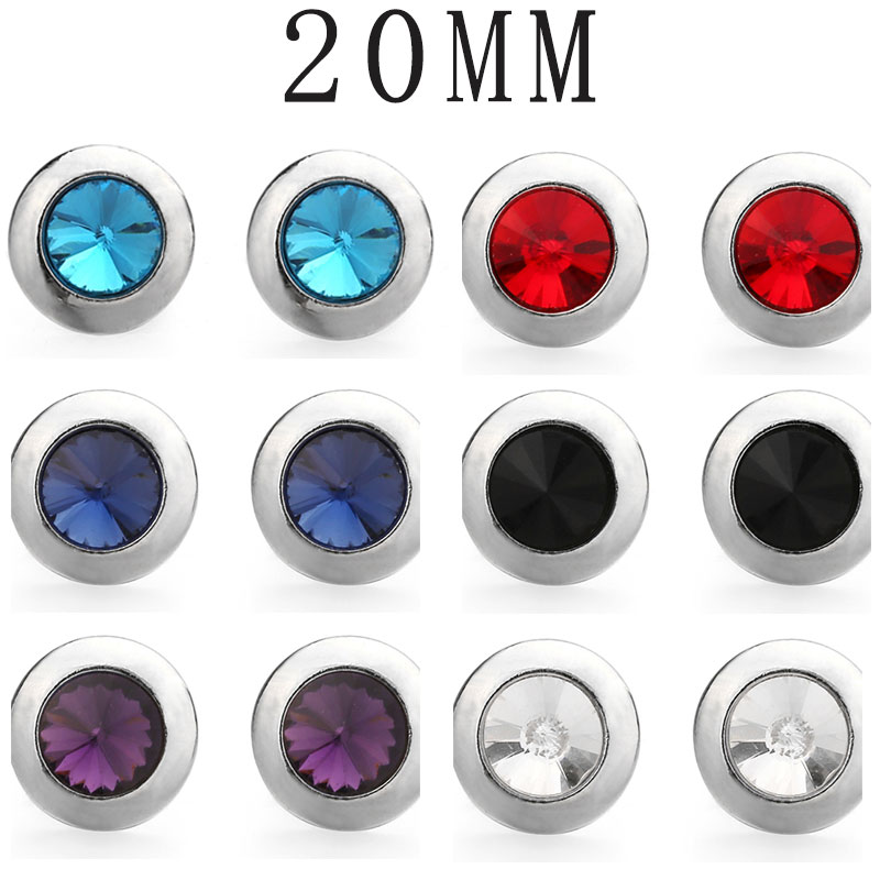 20MM crystal rhinestone snap button charms