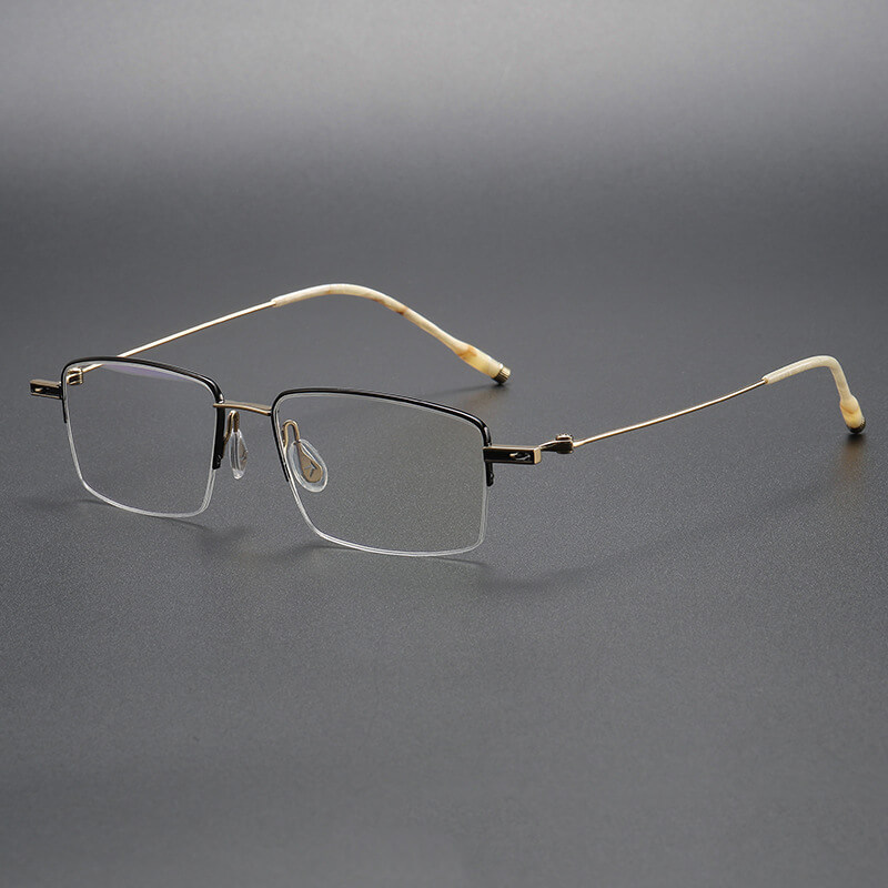 Masculine Elegance - Pure Titanium Oversized Frames for Men - LE1061 ...