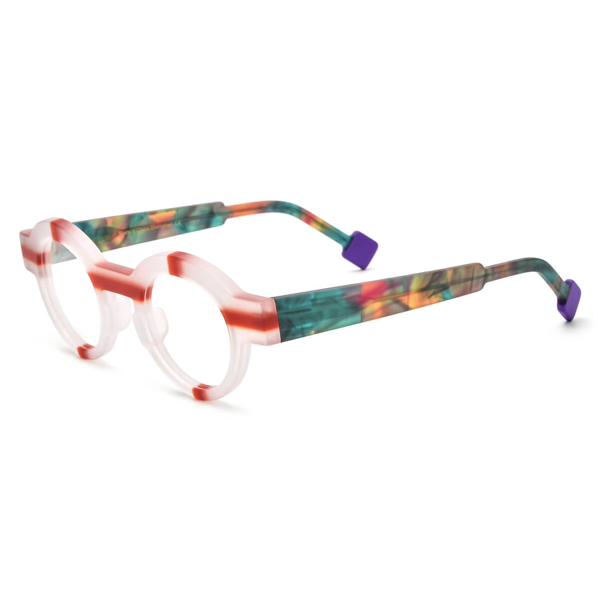 White Glasses LE0730 - Thick Round Frames for All Prescriptions