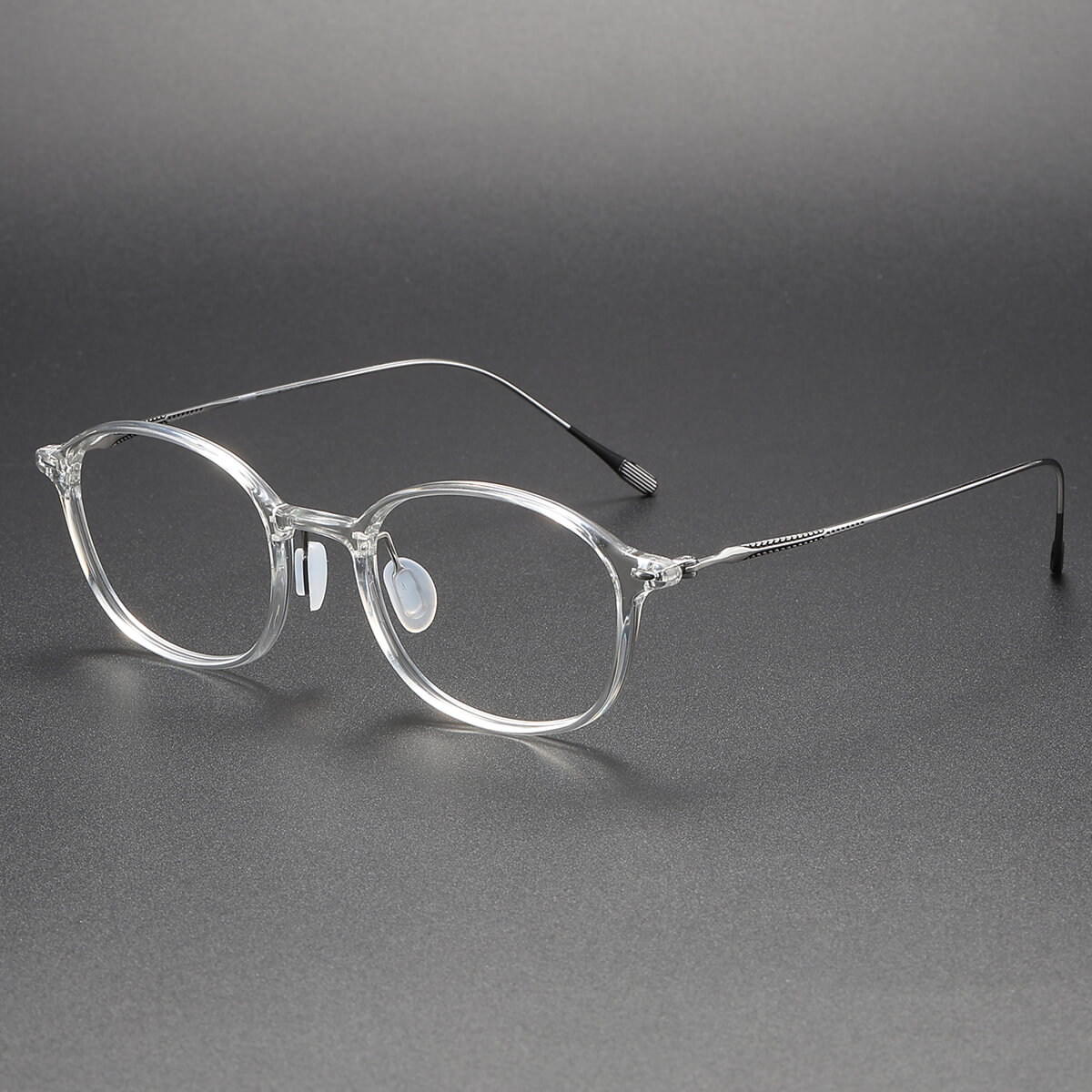 Transparent Frames for Glasses LE1049 - Chic Oval Design with Silver Arms